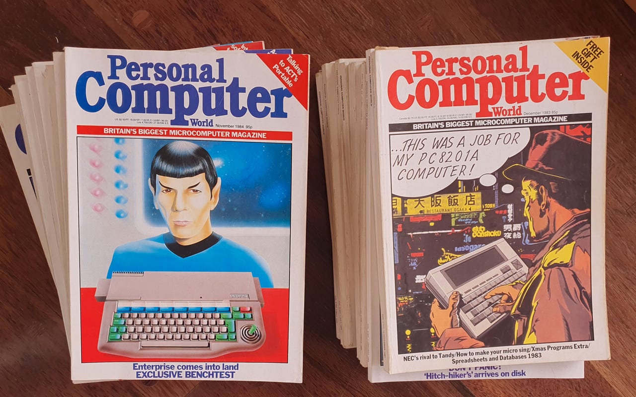 Retro datablader: Personal Computer World, 1983, 1984, 1985 | FINN-torget