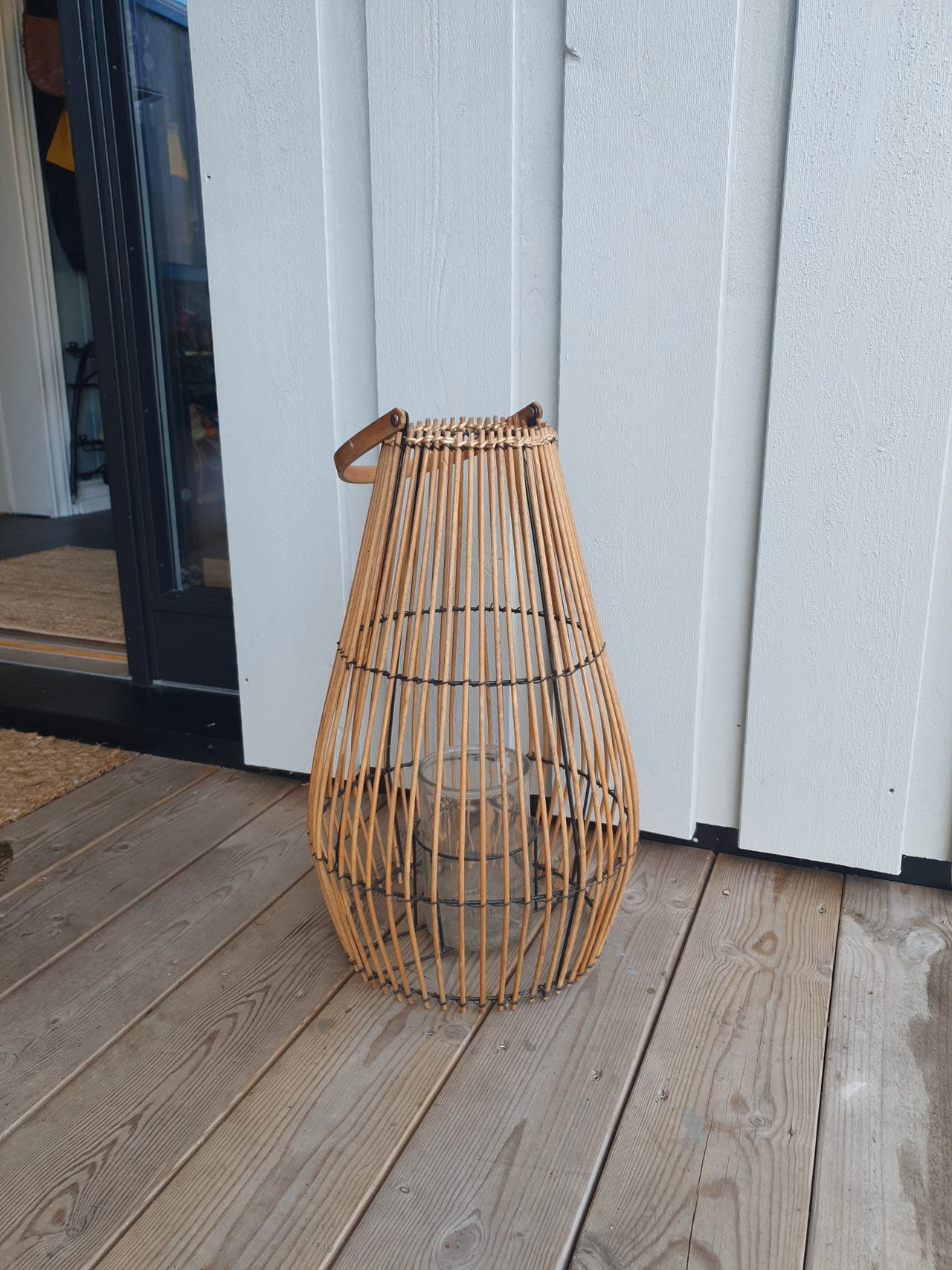 Lykt i bambus og glass | FINN-torget