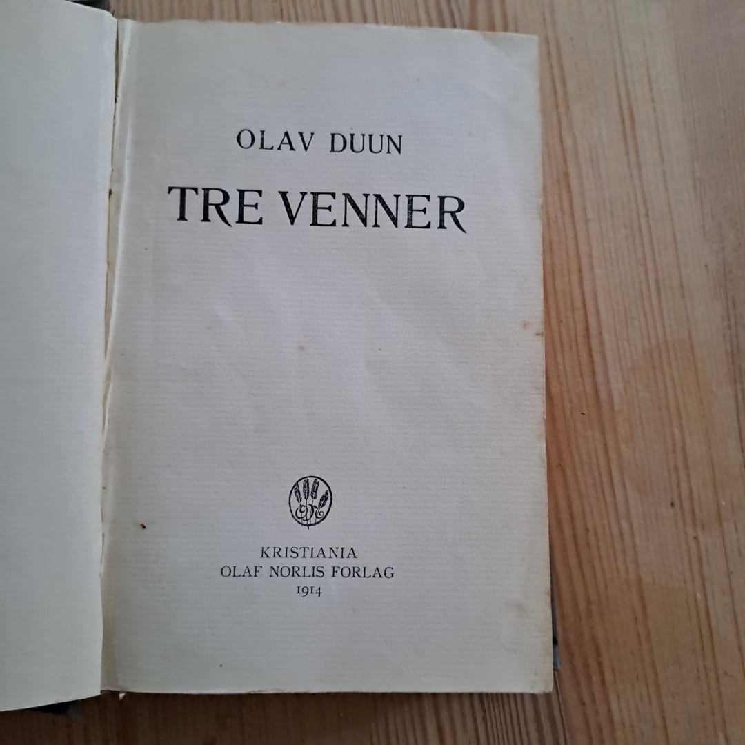 Tre venner, Olav Duun | FINN-torget