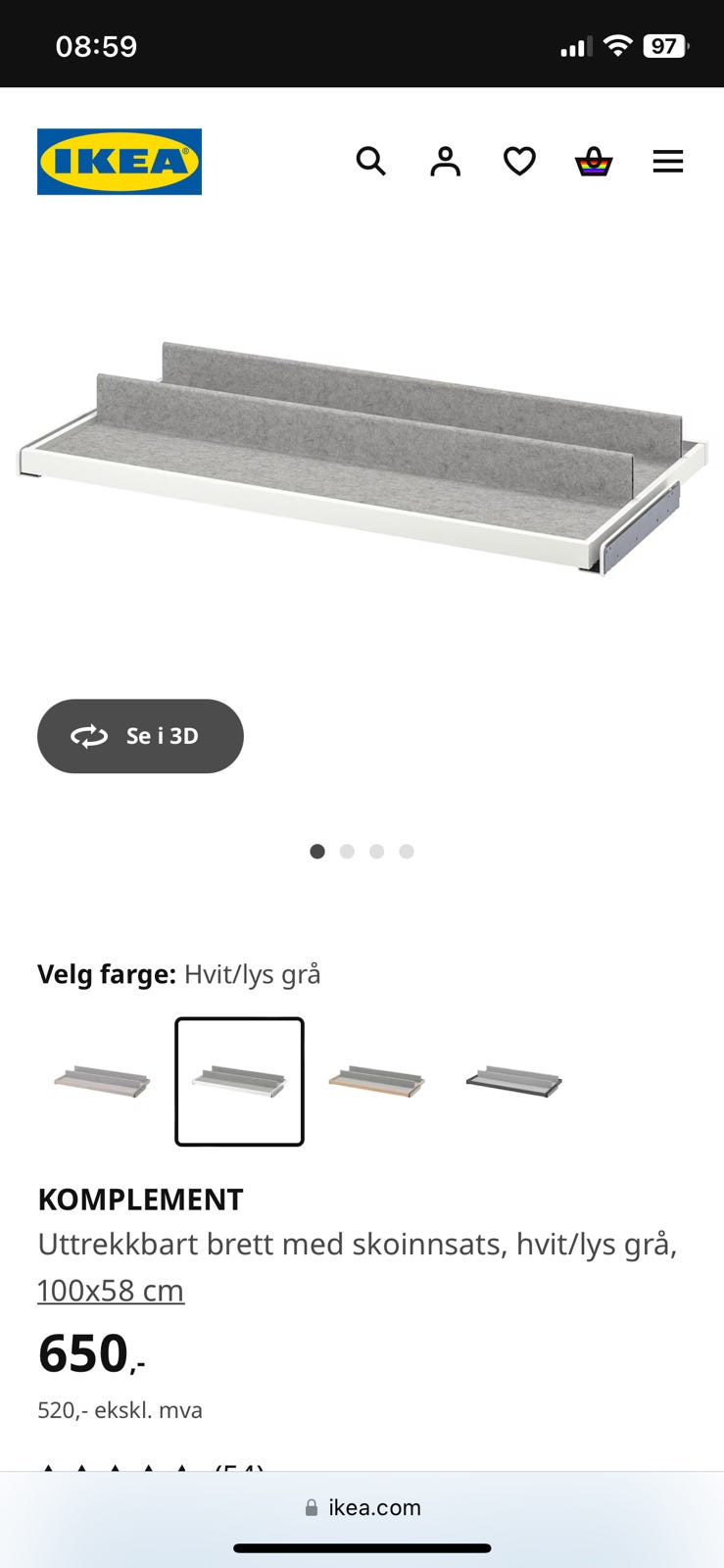 Pax skohylle hvit | FINN-torget