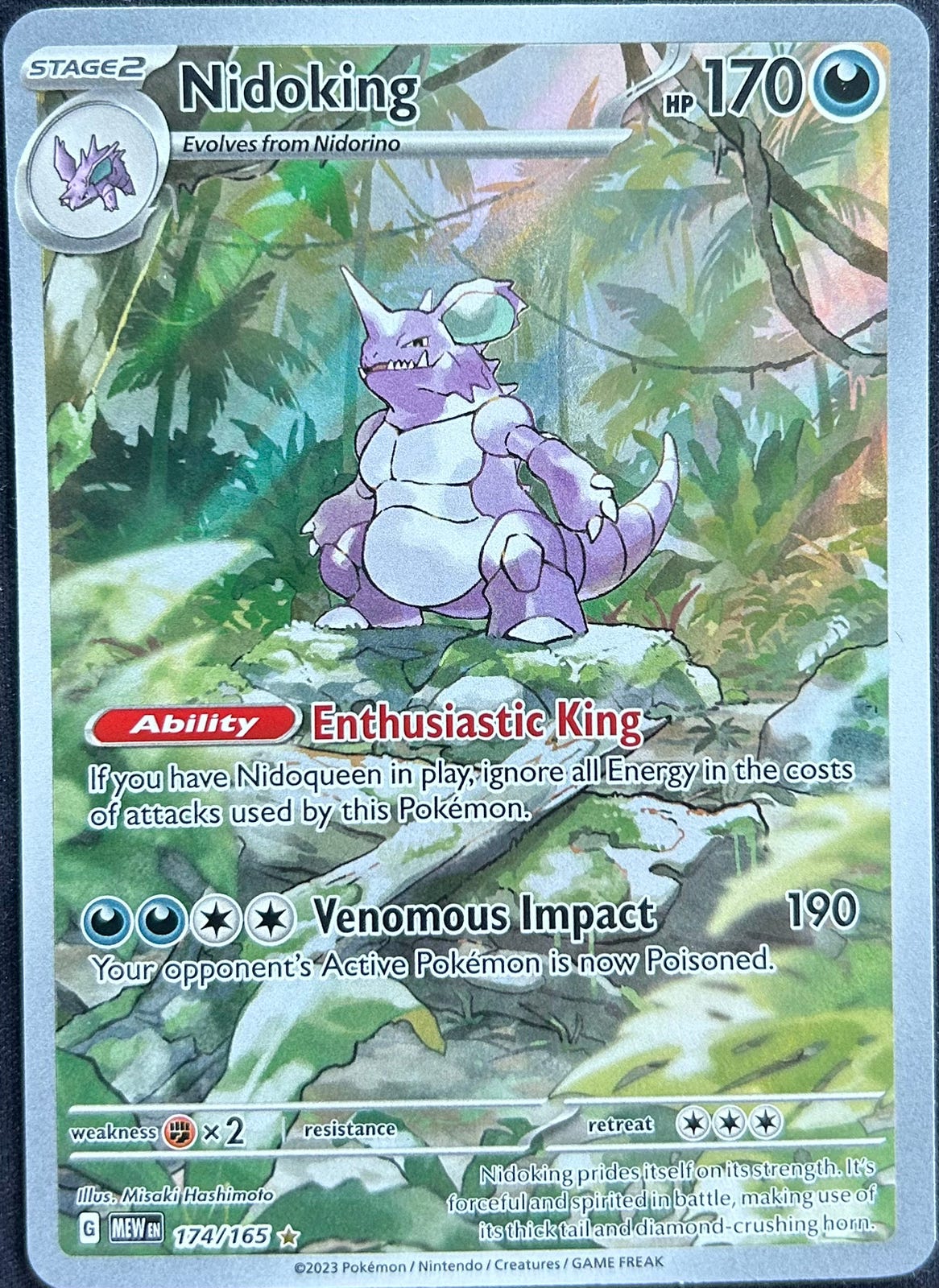 Nidoking 151 illustration rare holo pokemon kort | FINN-torget