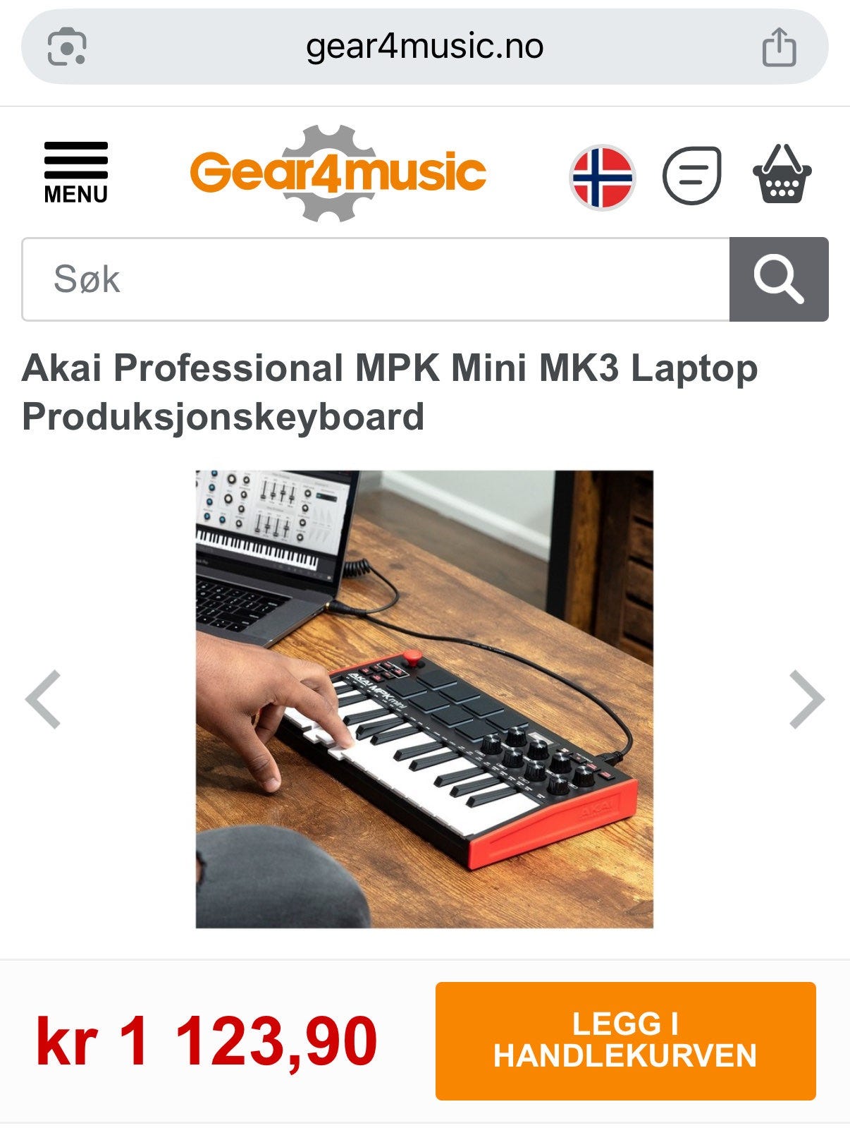 Akai Professional MPK Mini MK3 Laptop Produksjonskeyboard | FINN-torget