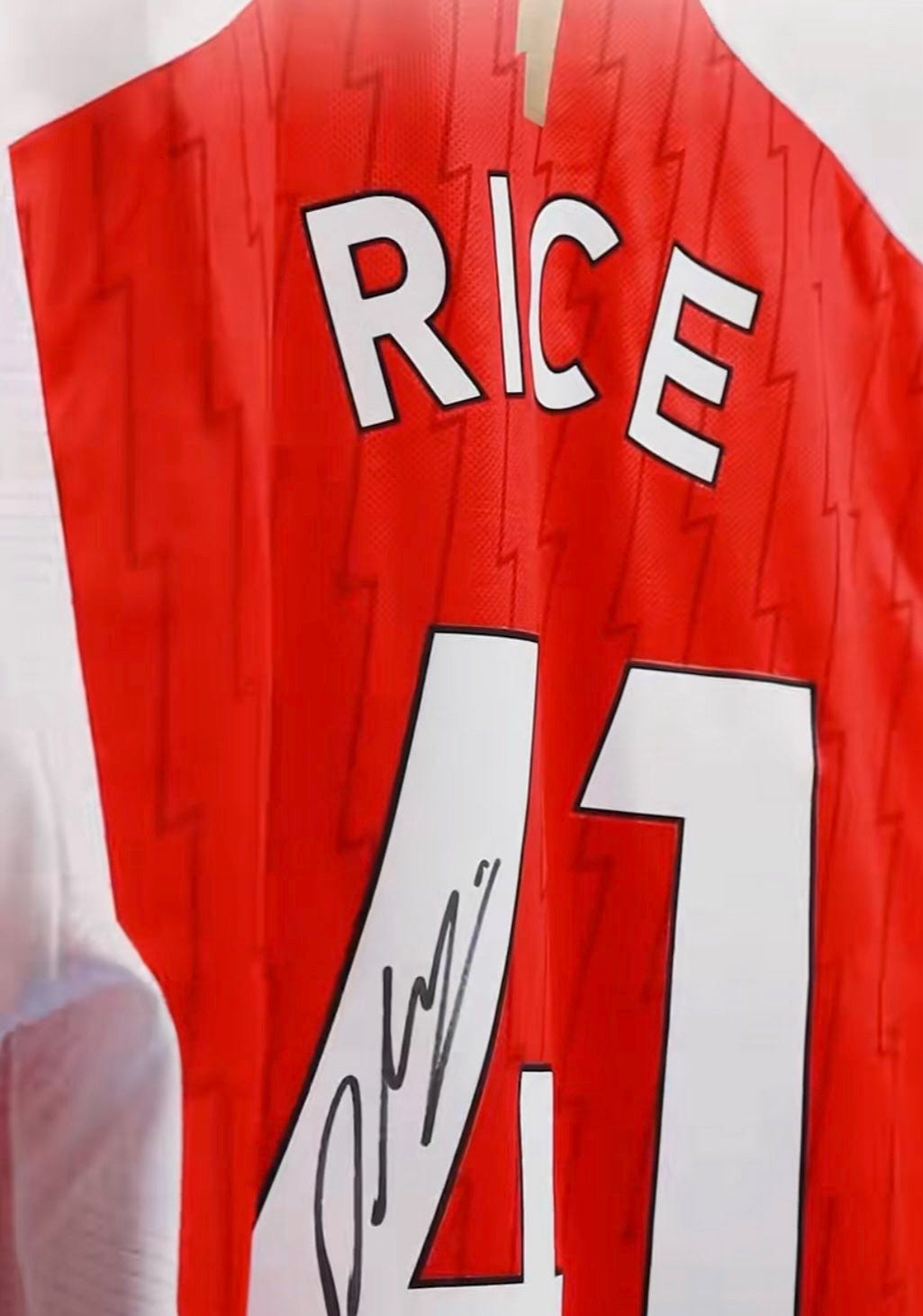Arsenal Rice Fotballdrakt Rød Hvit Signert | FINN-torget