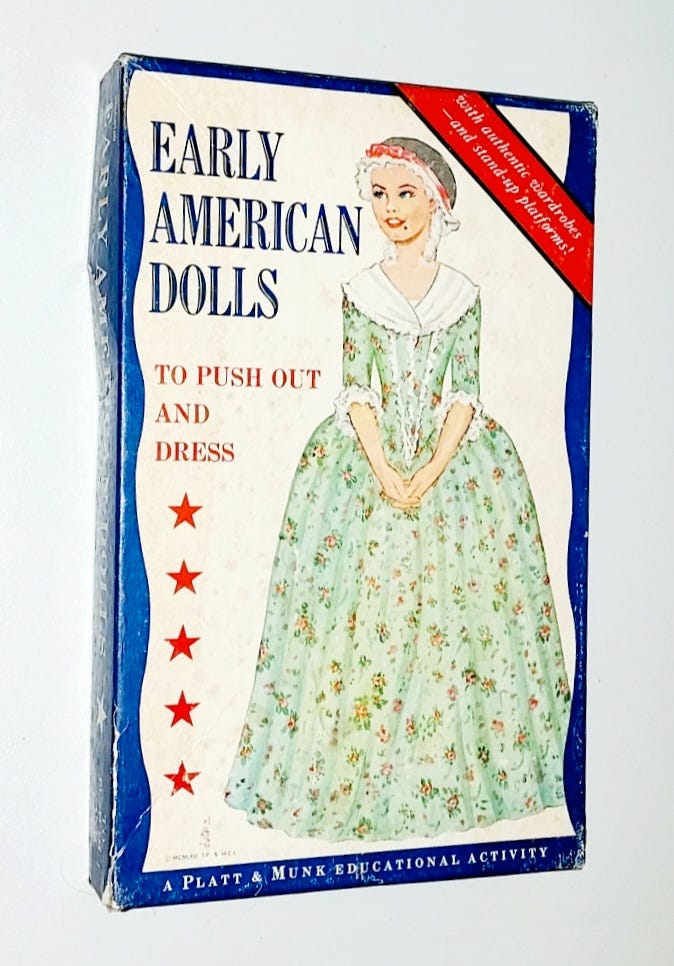 4 VINTAGE EARLY AMERICAN PAPER DOLLS 1963. | FINN-torget