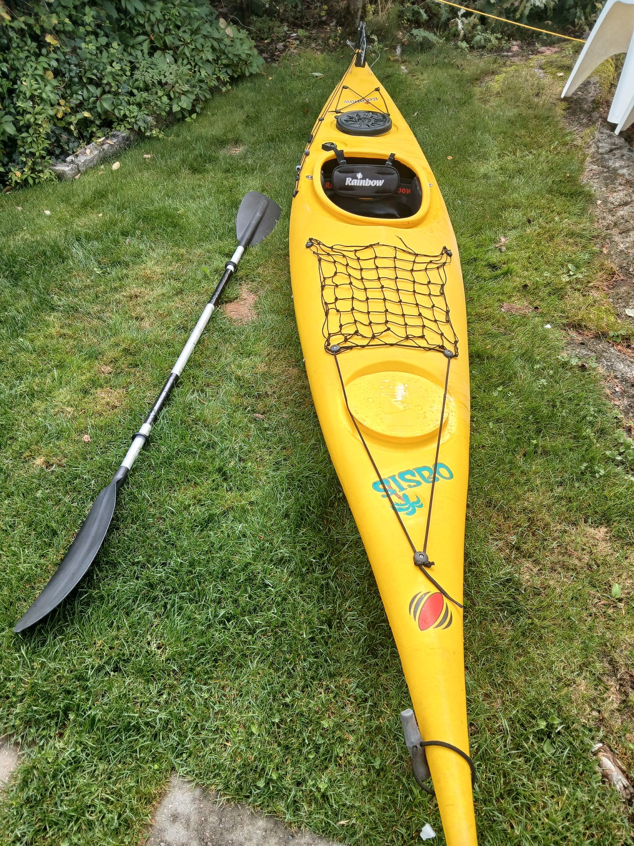 Rainbow Kayak Gul Plast med padleåre | FINN-torget