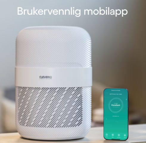 Cleverio Air Purifier Appstyrt luftrenser | FINN-torget