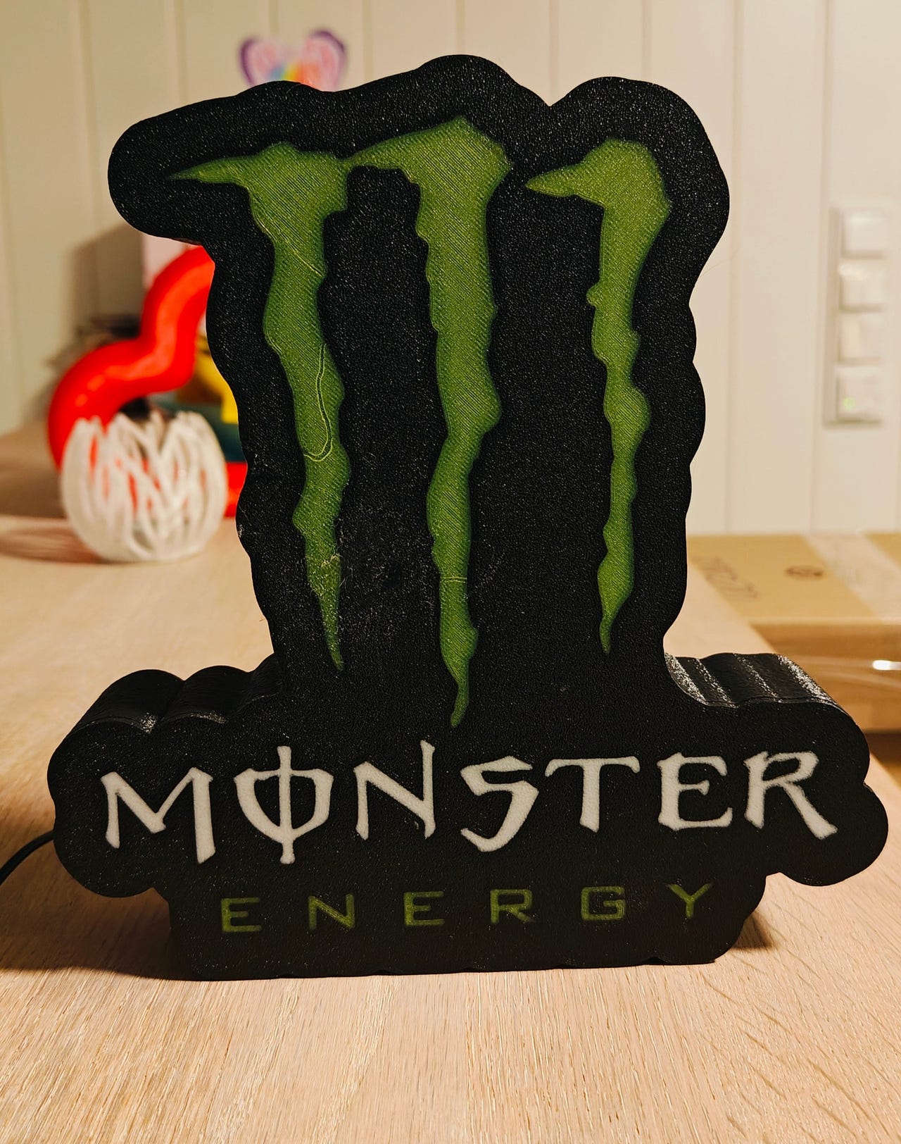 Monster Energy LED-lampe, nå med fjernkontroll | FINN-torget