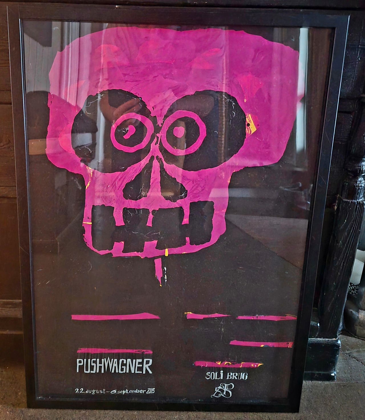 Pushwagner Soli Brug skull" bga innrammet plakat | FINN-torget
