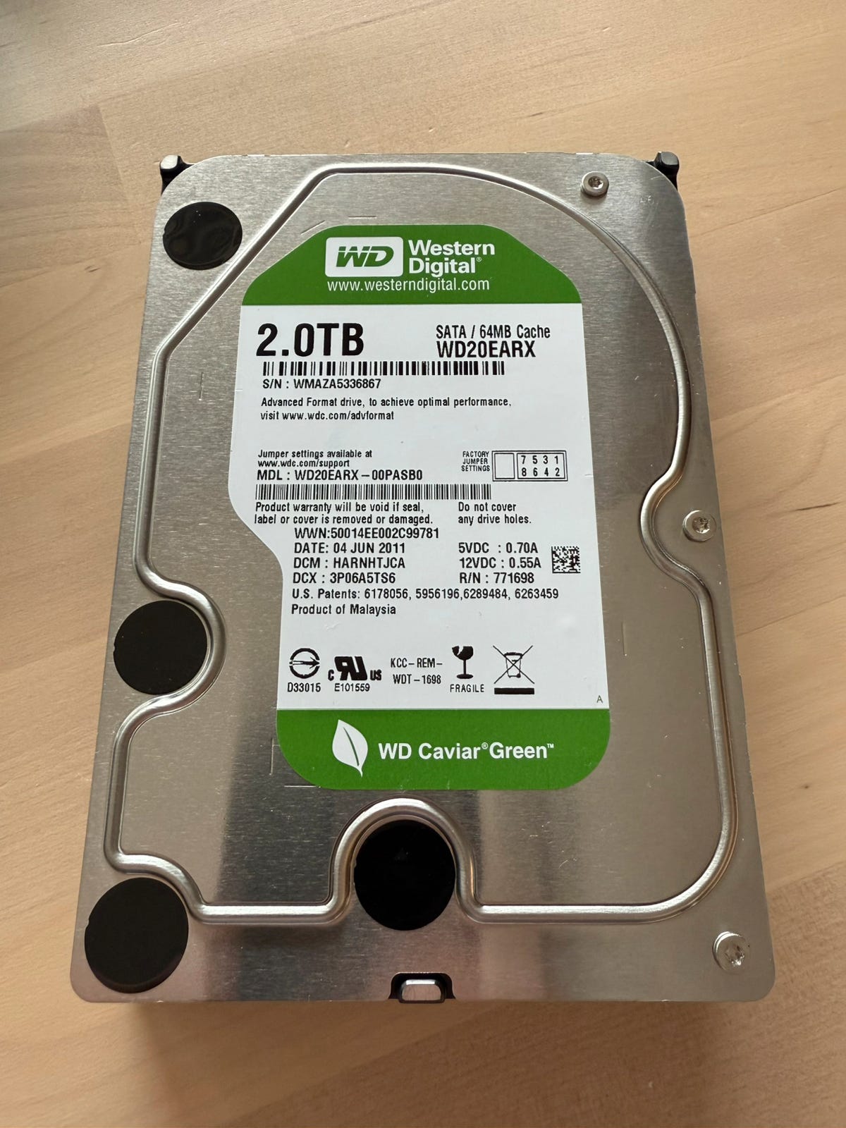 Western Digital Green 3,5” HDD 2TB | FINN-torget