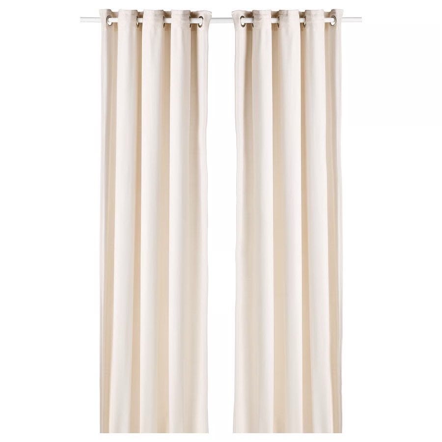 IKEA Moalina lys beige gardiner | FINN-torget