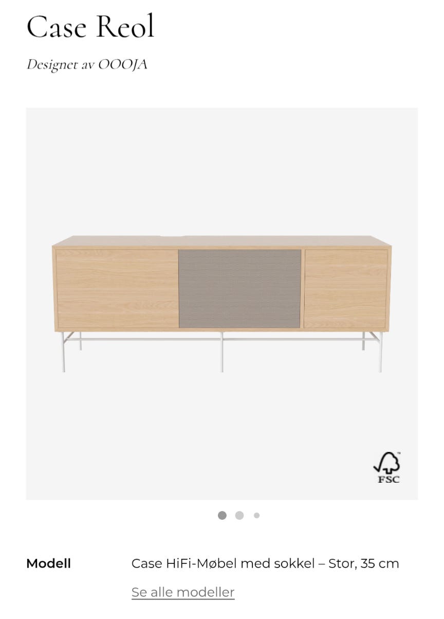 Bolia case hifi tv møbel | FINN-torget