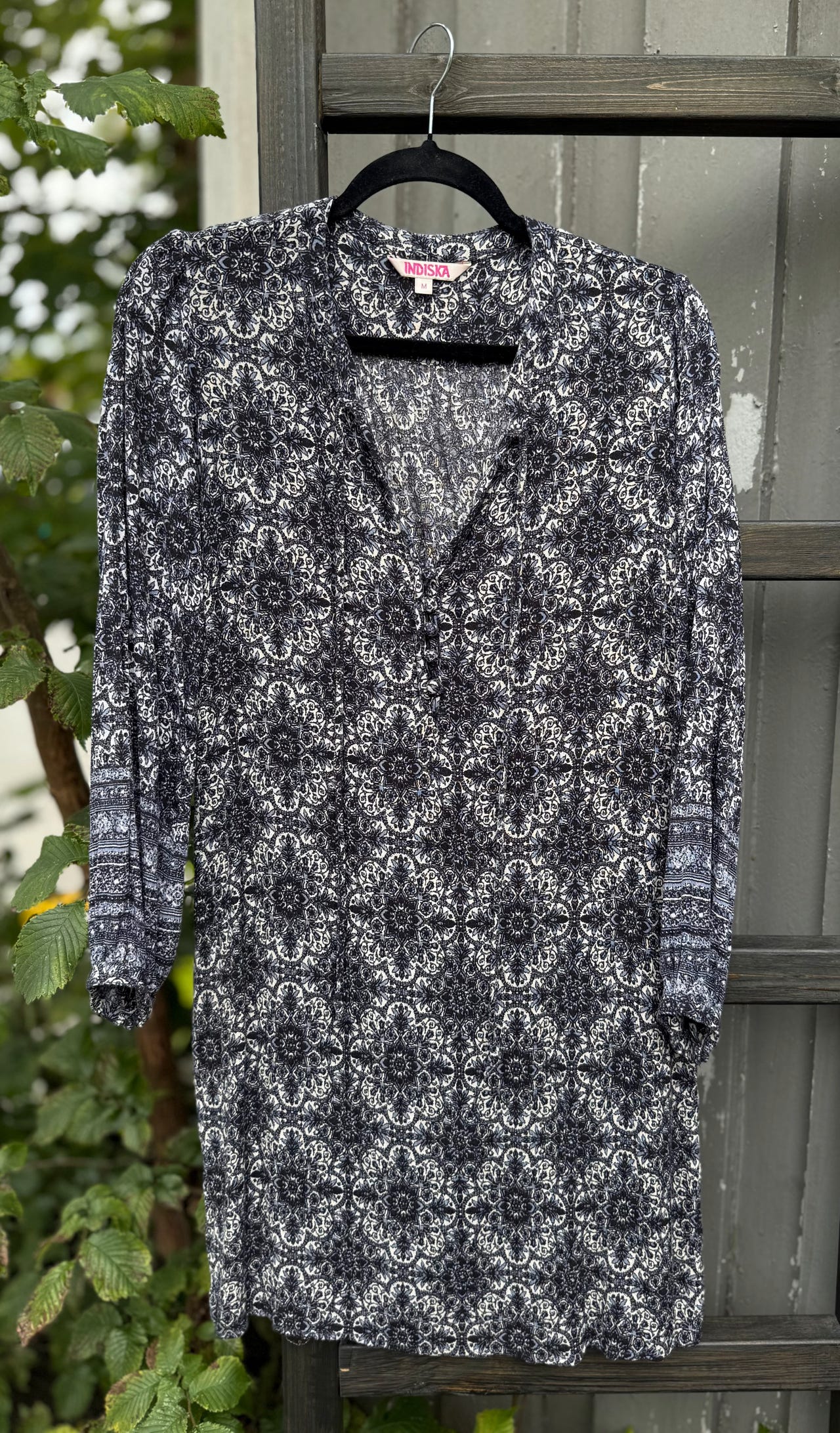 Boho kjole med lange ermer (Indiska), str. M | FINN-torget
