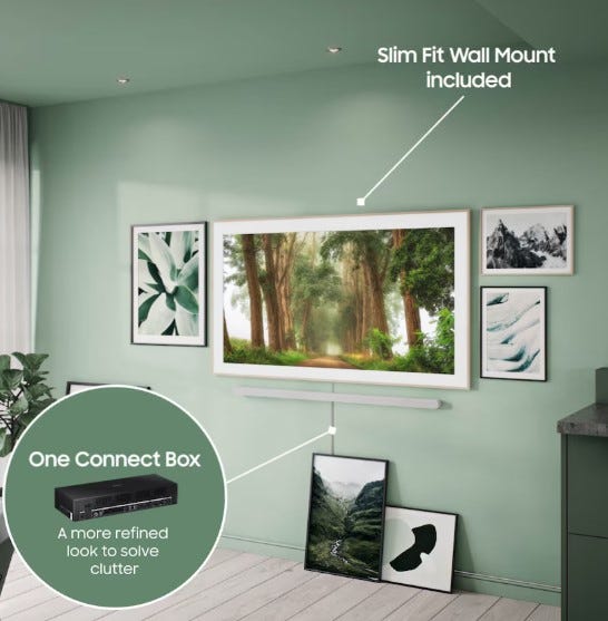 Samsung the frame 75" med teak ramme (RESERVERT) | FINN-torget