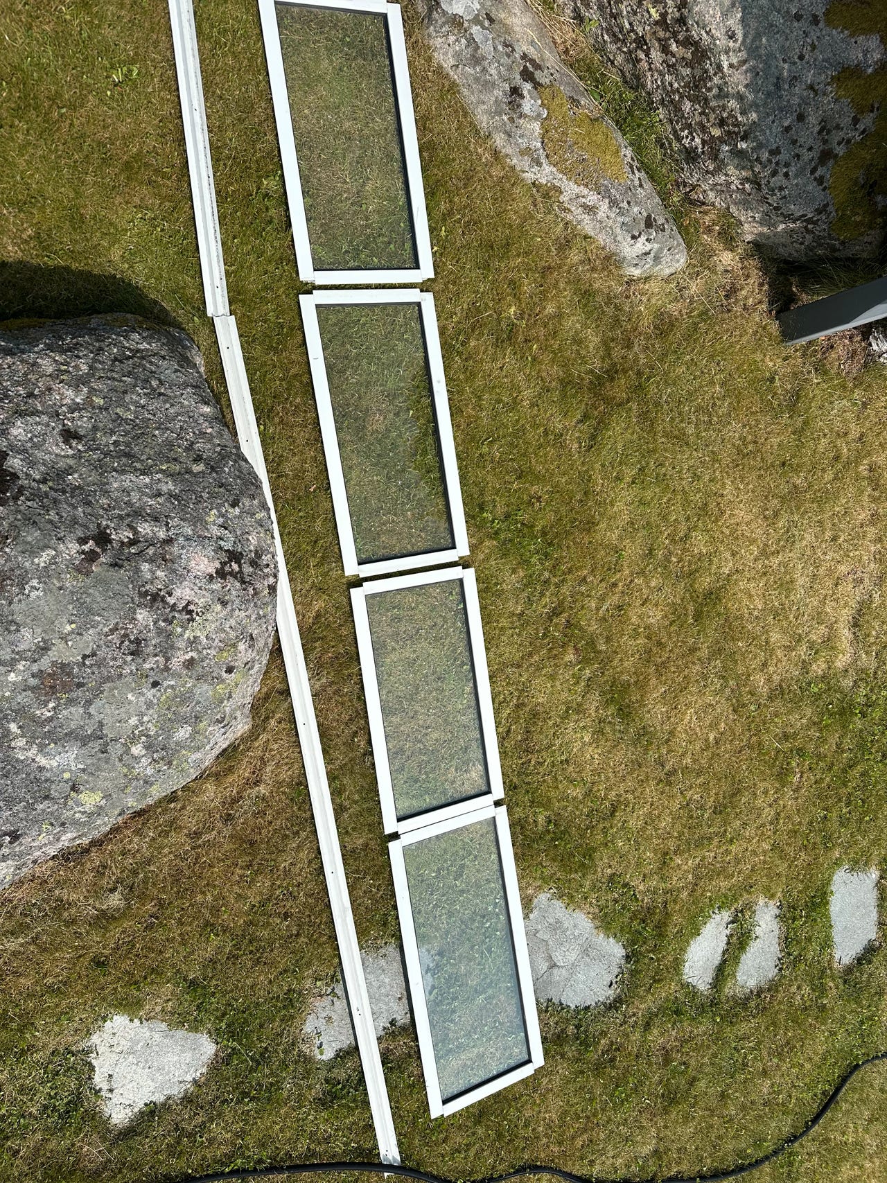 Vinduer til utestue pulver malt aluminiums rammer med herdet 3mm glass ...