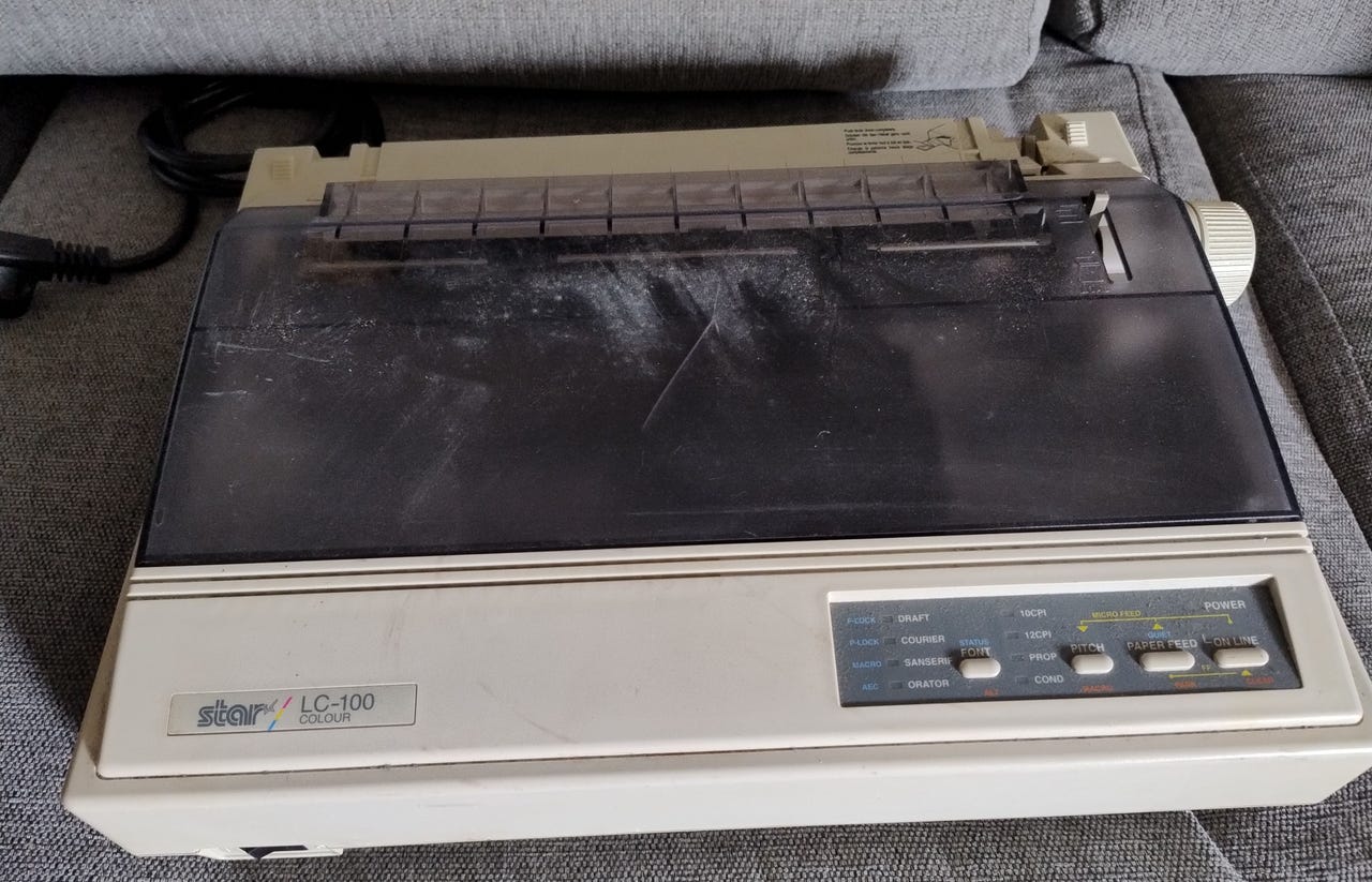 Star LC-100 Colour dotmatrix-nålskriver for Commodore og Amiga ...