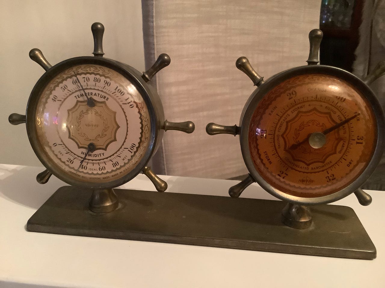 Maritime Swift & Anderson Thermometer Barometer Humidity Temperature ...