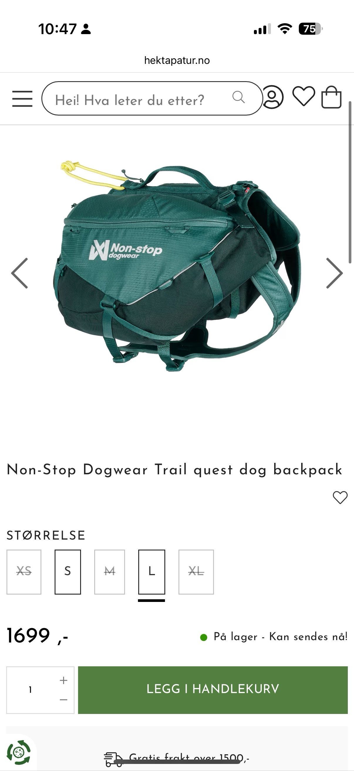 NonStop Trail Quest backpack (str. XS) | FINN-torget