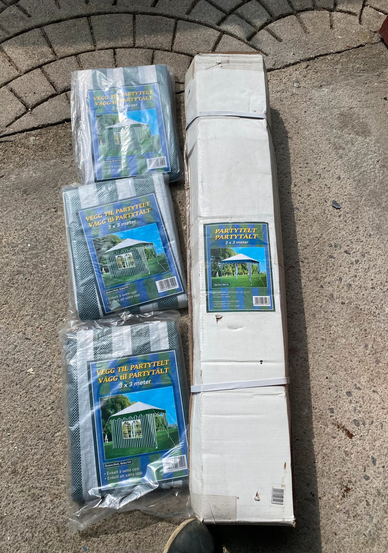 Partytelt m/vegger 3x3 meter | FINN-torget