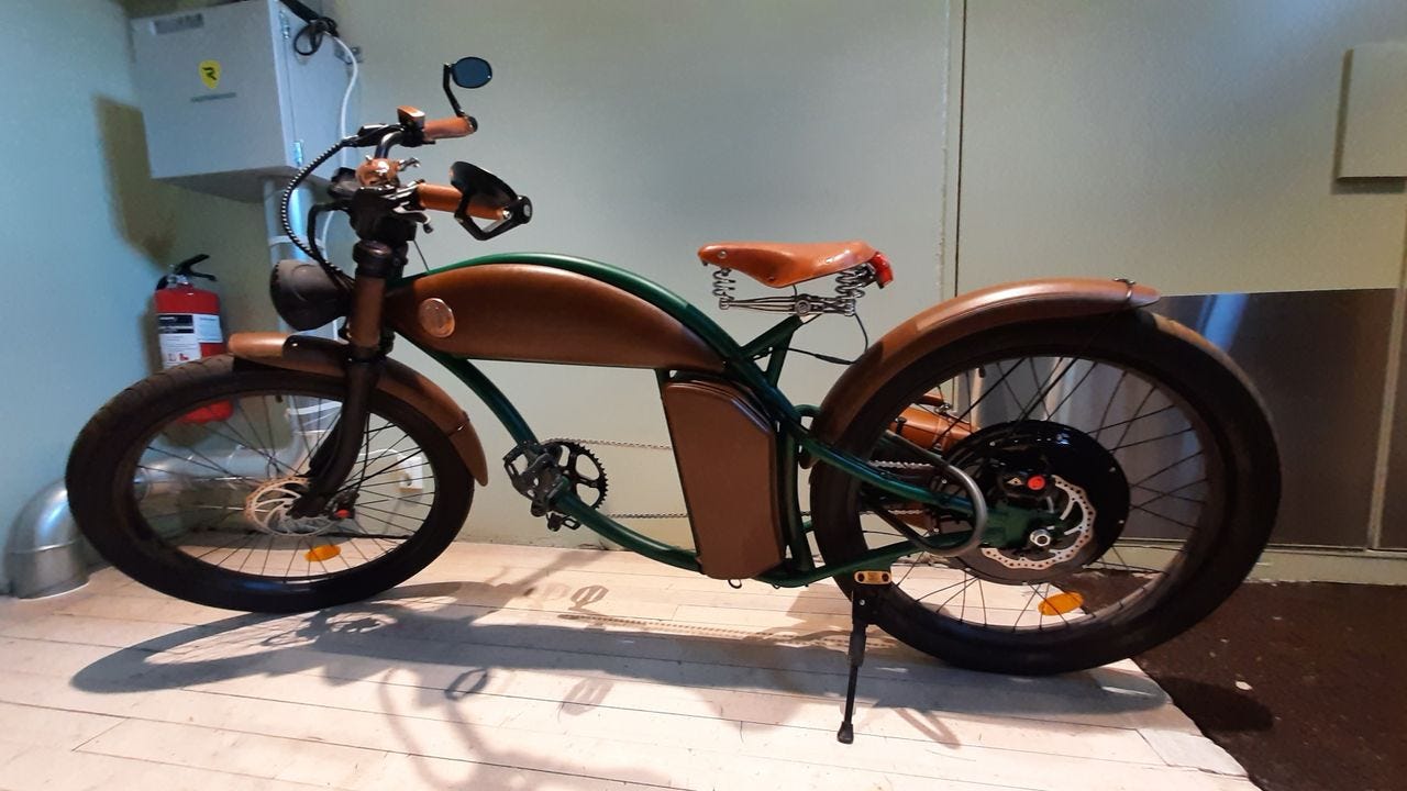 Rayvolt Cruzer Clubman - "The Harley Davidson of E-bikes" | FINN-torget