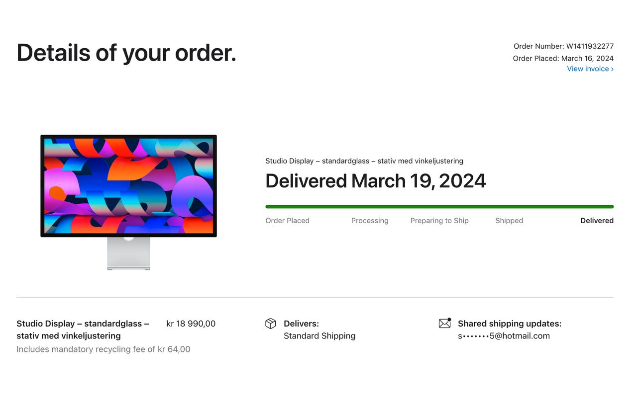 Apple Studio Display – standard glass – stativ med vinkel justering ...