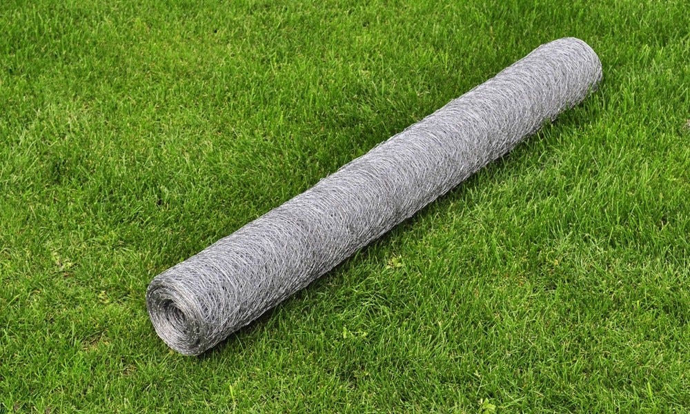 Sekskantede Gjerdenetting 1 m x 25 m Galvanisert Tykkelse (140425 ...