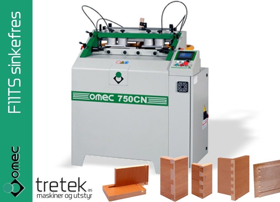 OMEC 750-CN to-akset fresemaskin, sinkefres, svalehalefres | FINN-torget