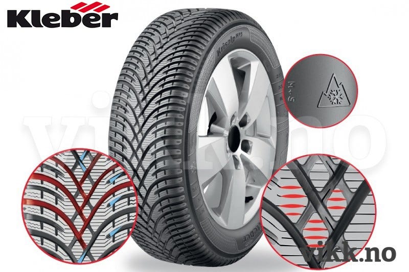 Vinterdekk 205/55R16 91H KLEBER KRISALP HP3 Billig! | FINN-torget