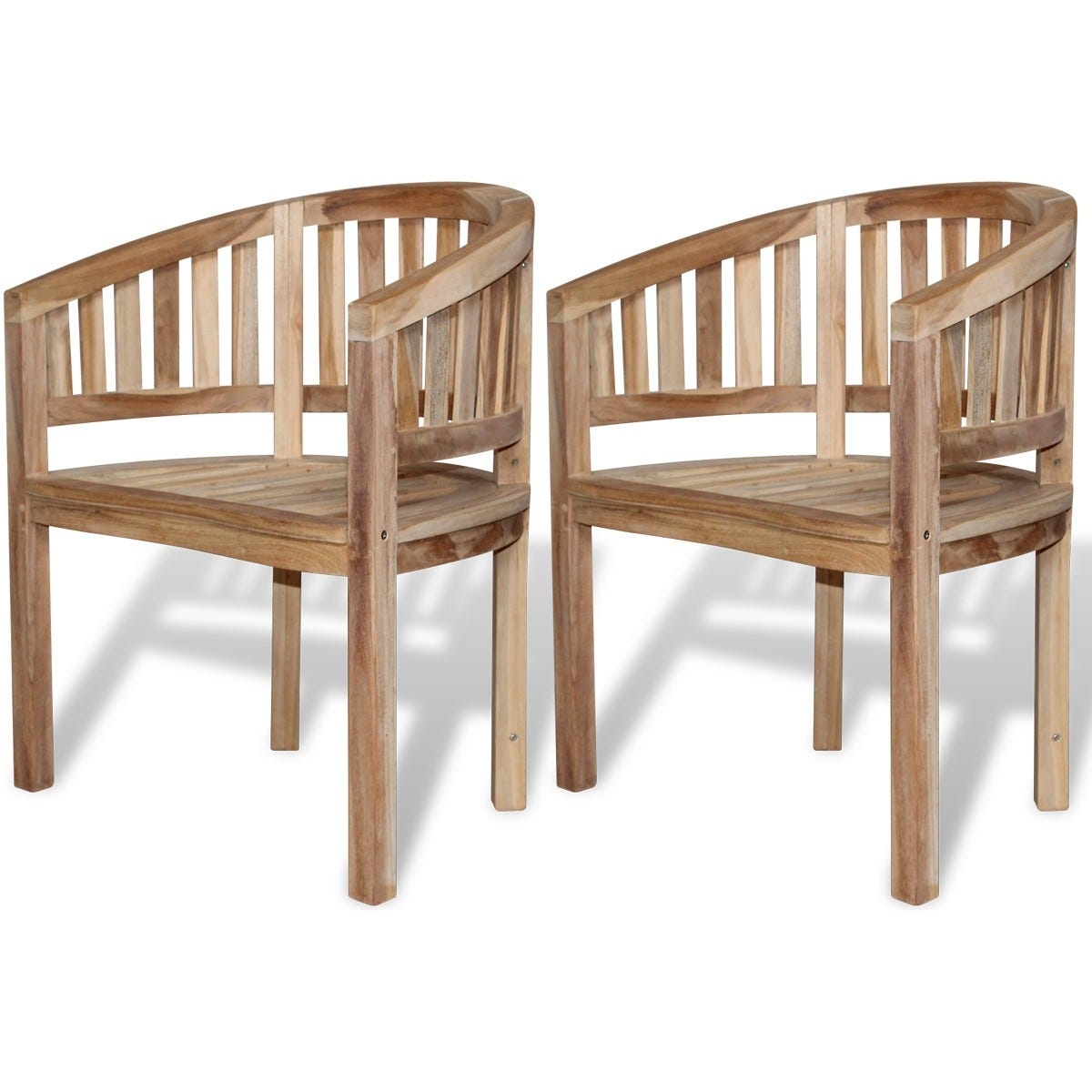 vidaXL Teak Buet Stol 2 stk (42358) | FINN-torget