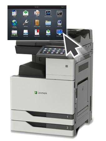 Leie / leasing multifunksjonsskriver Lexmark XC9325 A3 Farge MFP ...