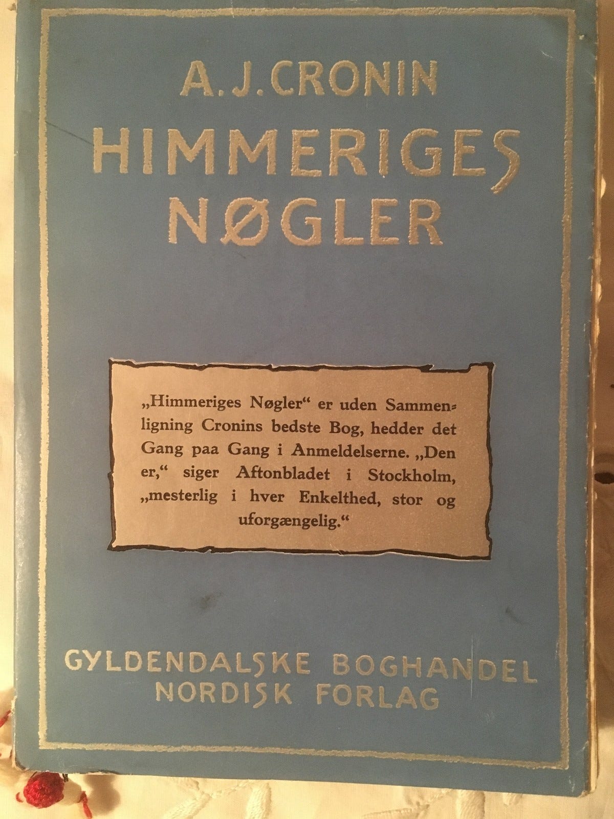 BokFrank: A. J. Cronin; Himmeriges Nøgler (1942) På dansk | FINN torget