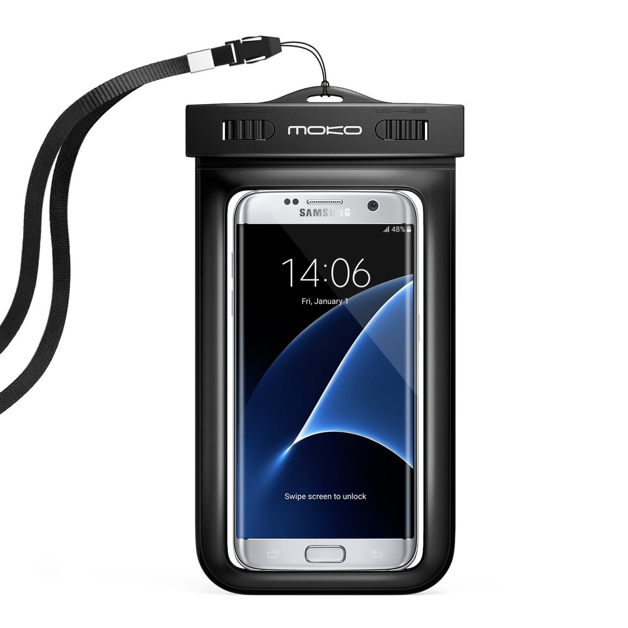 Universal Waterproof Phone Case, MoKo IPX 8 Waterproof Phone Pouch Dry ...