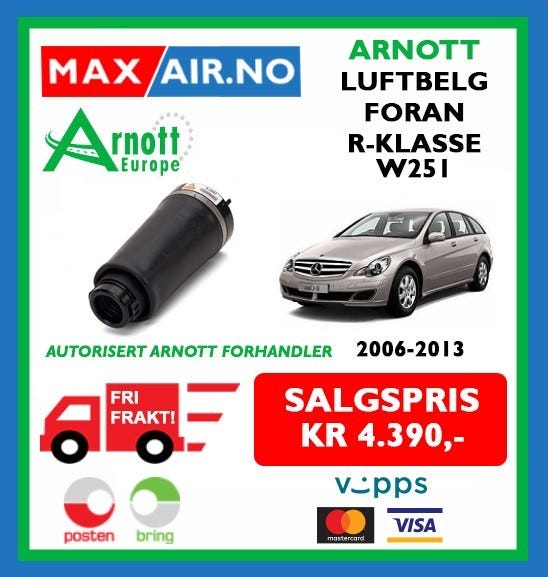 ARNOTT MERCEDES R-Klasse W251 LUFTBELG FORAN | FINN-torget