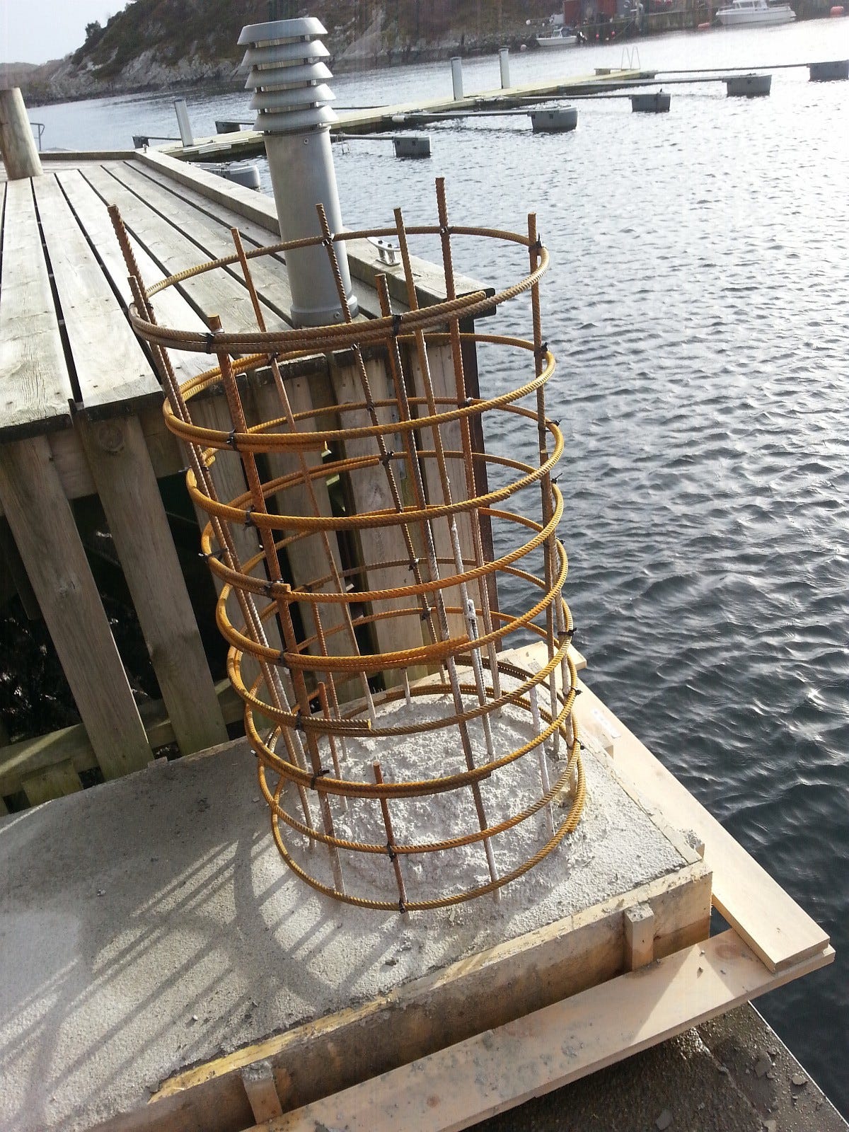 Kaikran for 1000kg løft, kran i varmgalvanisert stål med 360g sving ...