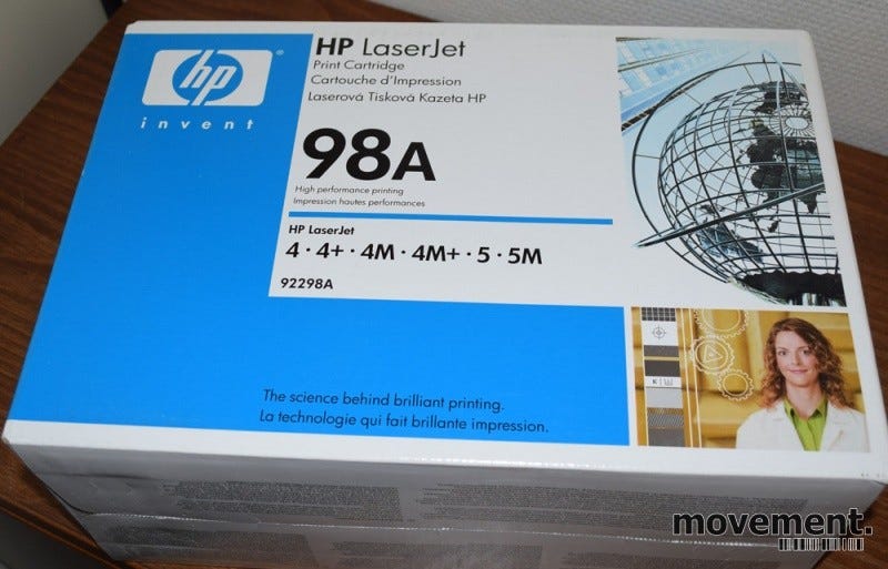 HP Original toner 92298A (98A) Sort toner, passer 4/5-serie Laserjet ...