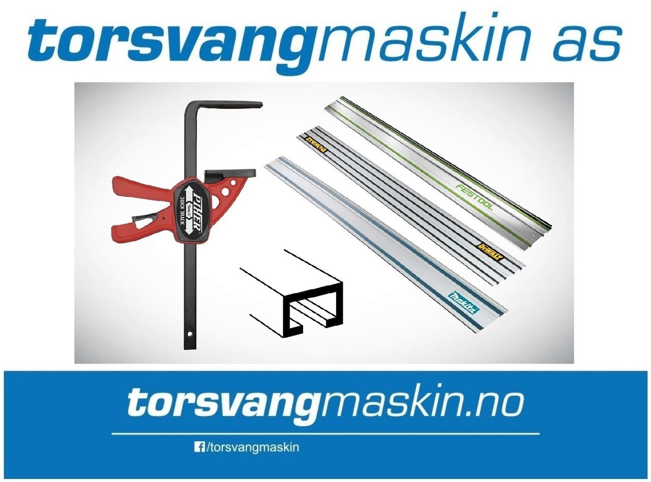 Piher klemme MINI QUICK T-TRACK 15 cm Ideel for skinnesag. | FINN-torget