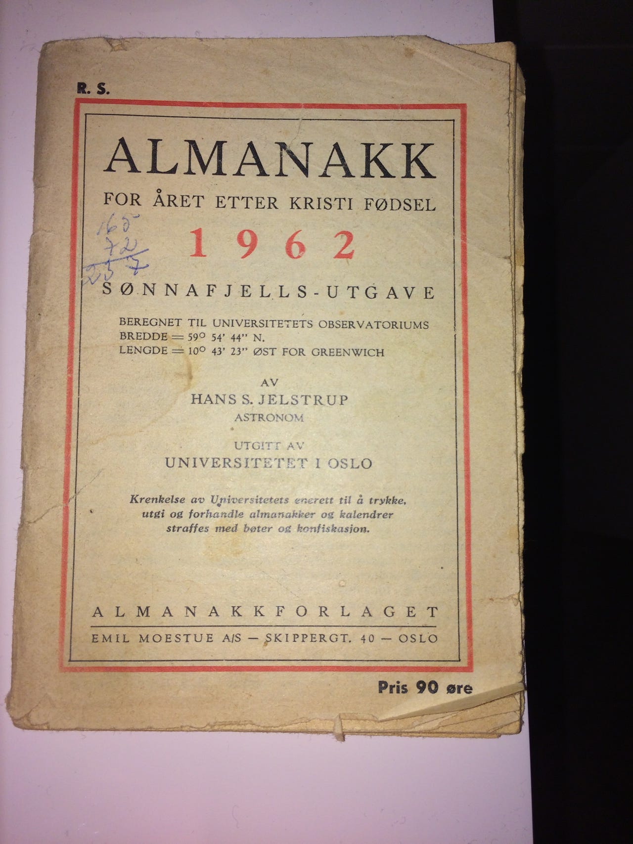 Almanakk 1962 - Sønnafjells-utgave | FINN torget