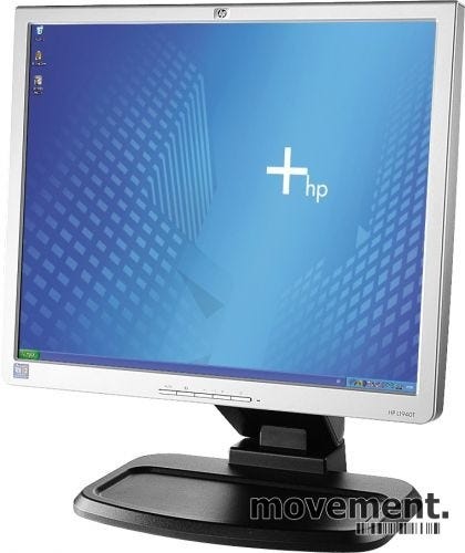 3 stk HP 19toms LCD skjerm til PC, L1940T, med tilt og USB-hub, DVI/VGA ...
