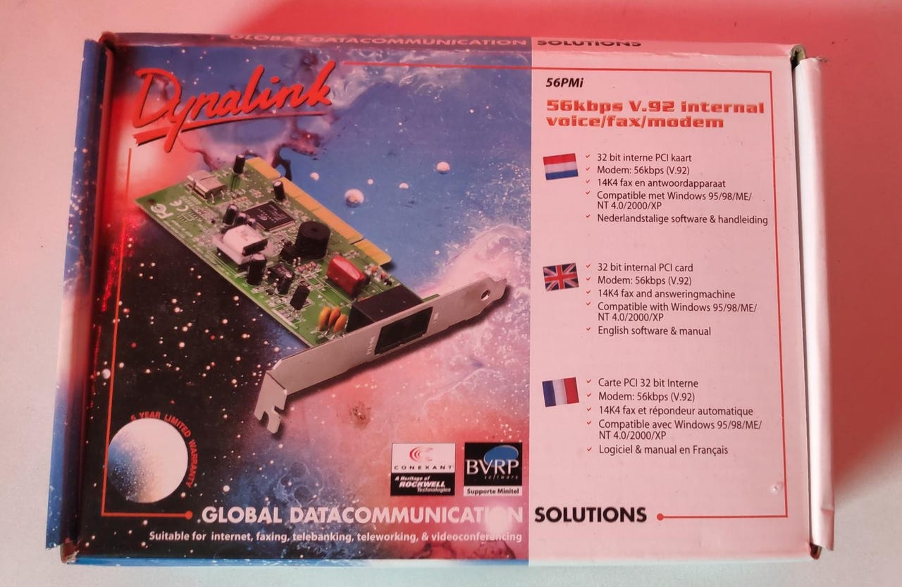 Ubrukt Dynalink 52kbps Modem Kort | FINN-torget