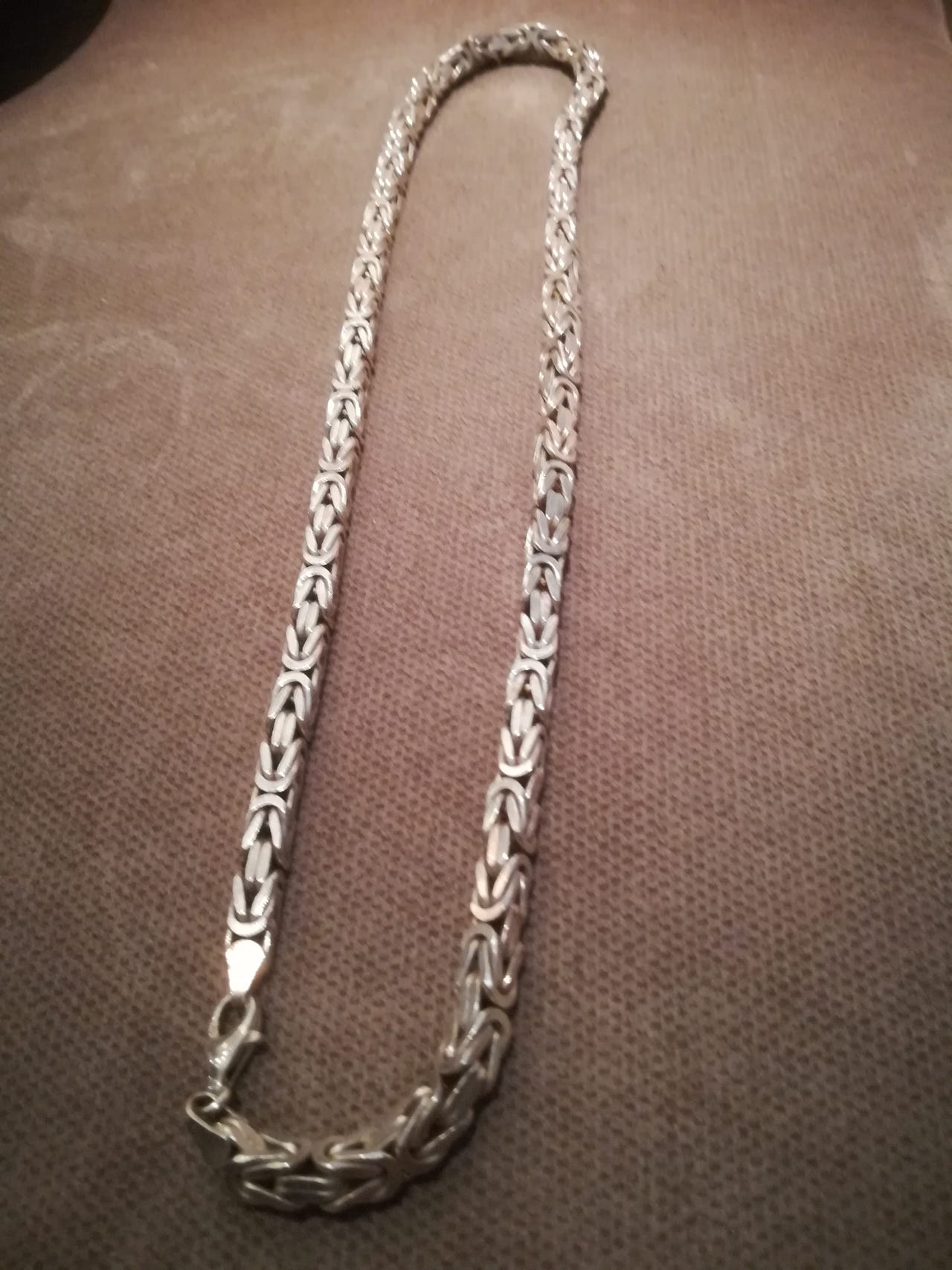 Moderne kongekjede i sølv 925 6mm x 55cm. | FINN-torget