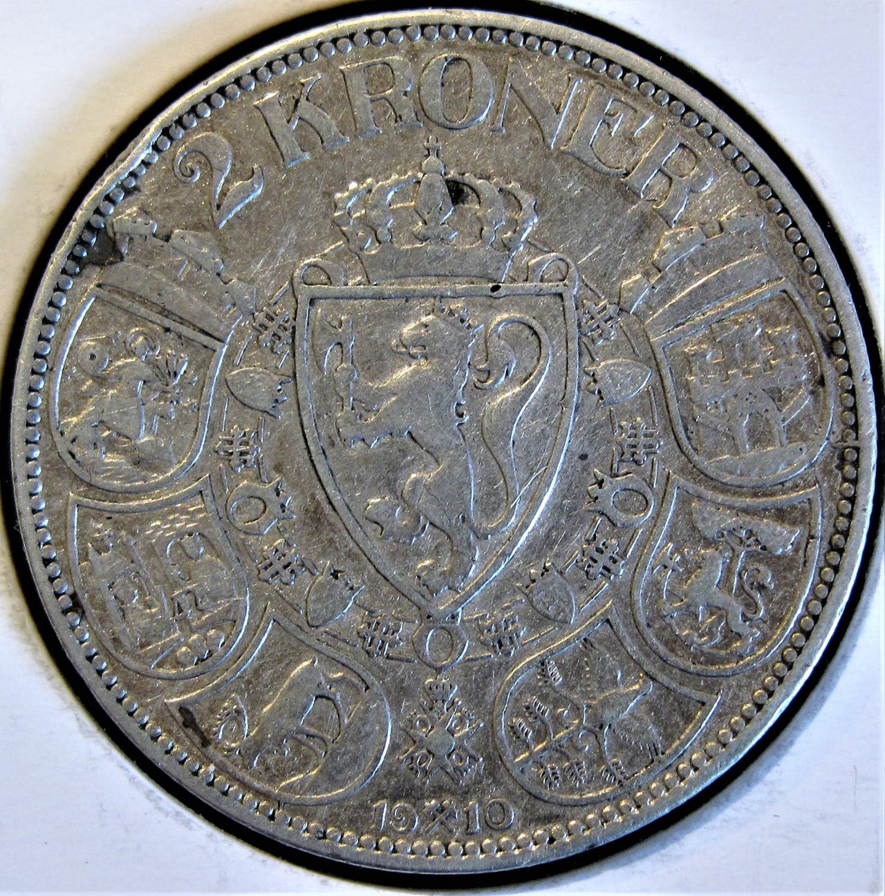 2 Kr 1910 Kong Haakon 7 sølv | FINN torget