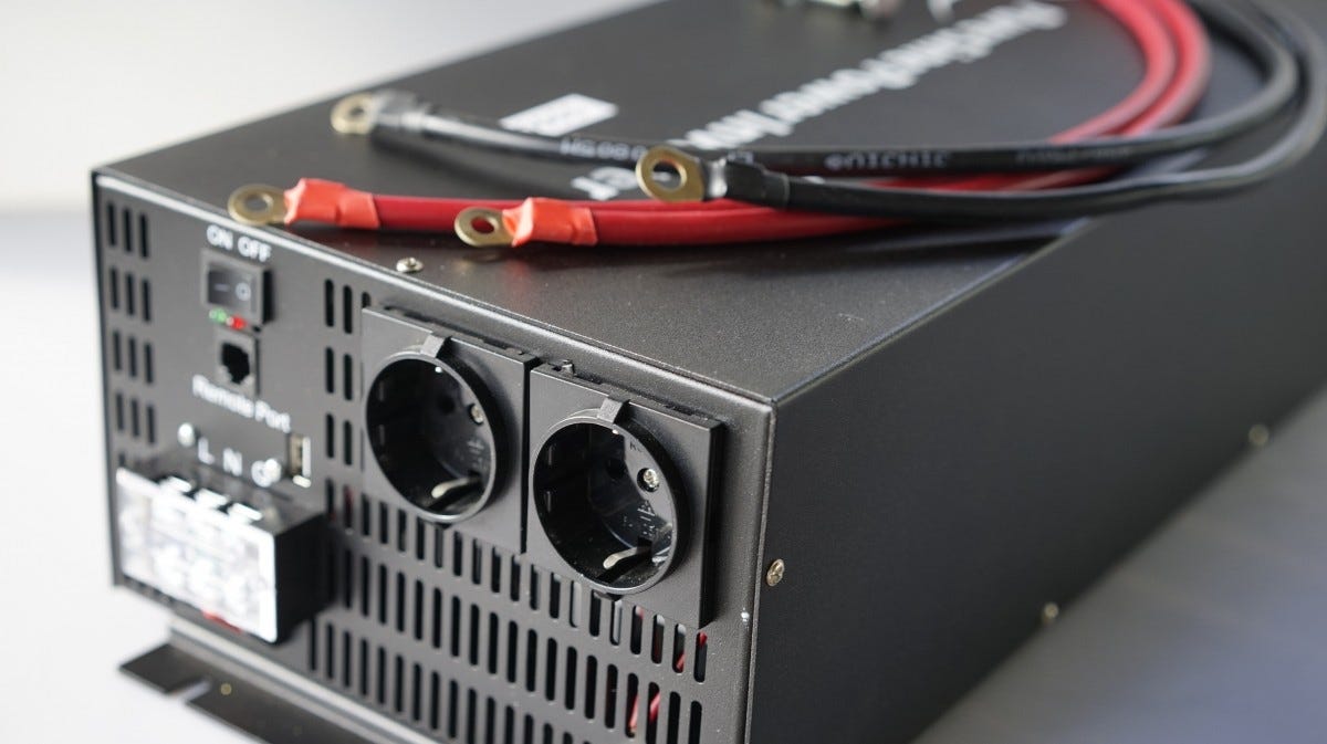 Ren sinus inverter 2.000 Watt kontinuerligt 4.000 Watt peak 12V-24V DC ...