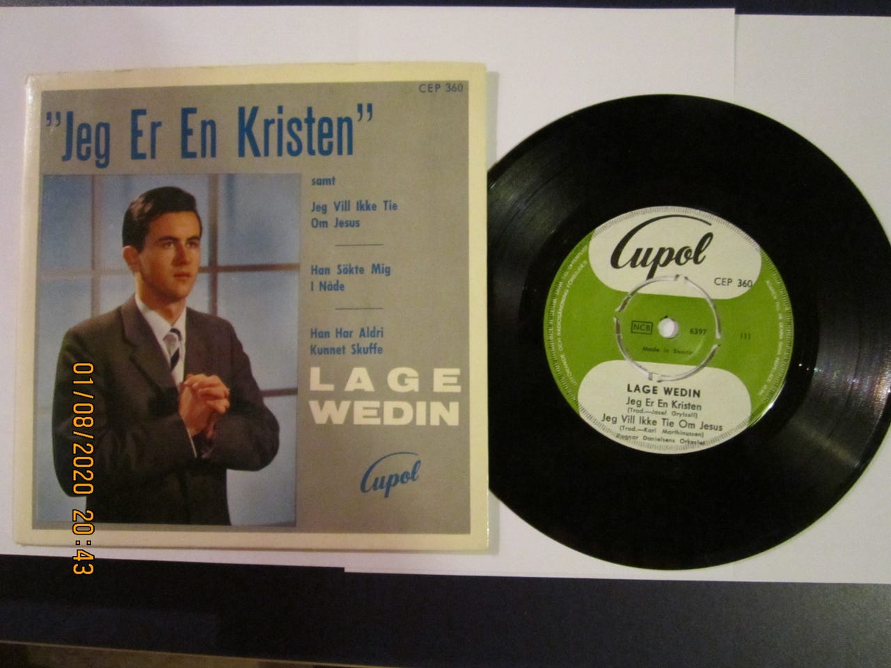 LAGE WEDIN / JEG ER EN KRISTEN - 7" VINYL EP (KRISTEN MUSIKK) | FINN-torget