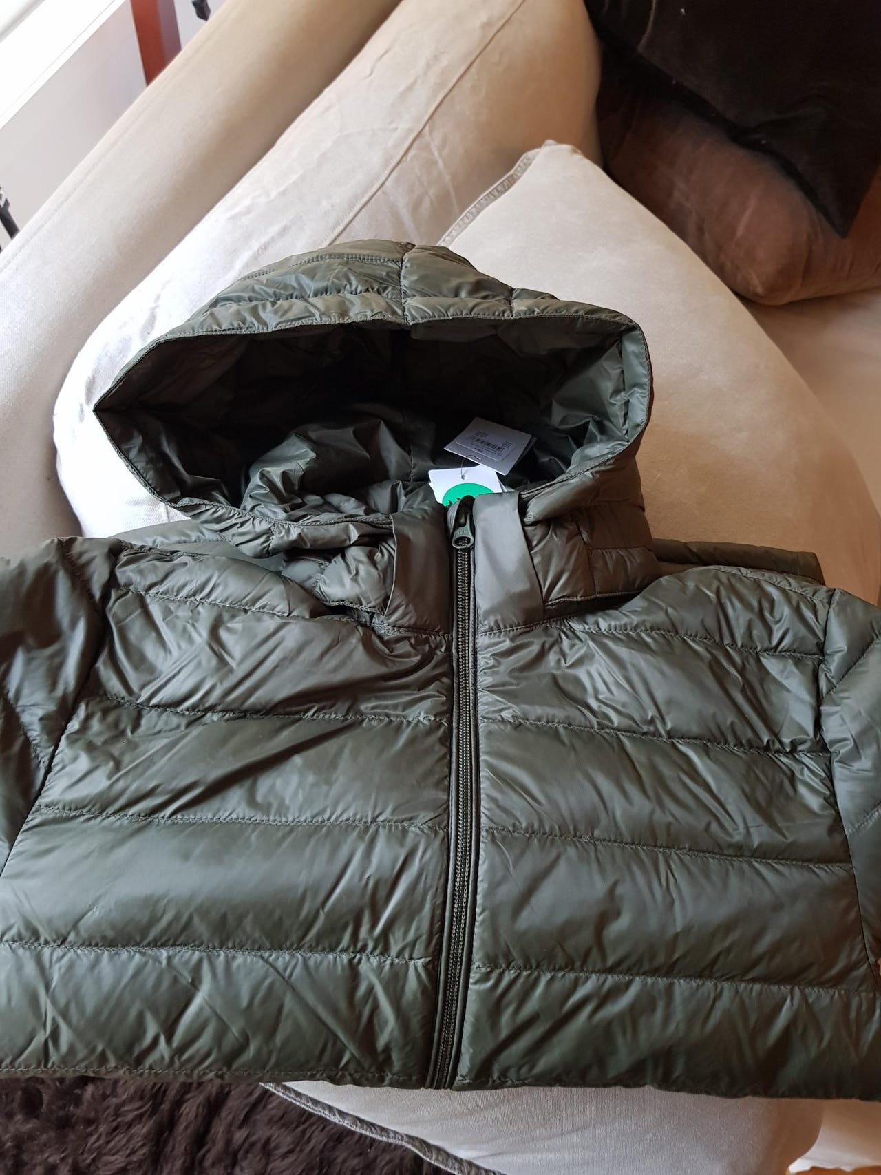 Dunjakke fra Cubus str 164 Oliven farge | FINN-torget