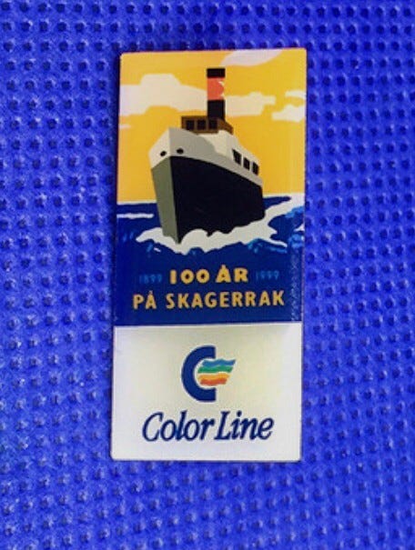 Color Line - Nålmerke 1999 - Jubileum 100-år i fergefart på Skagerak ...