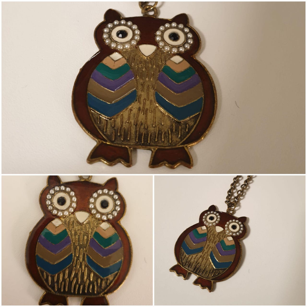 NYDELIG VAKKER UGLE "HALSKJEDE VINTAGE/RETRO | FINN-torget