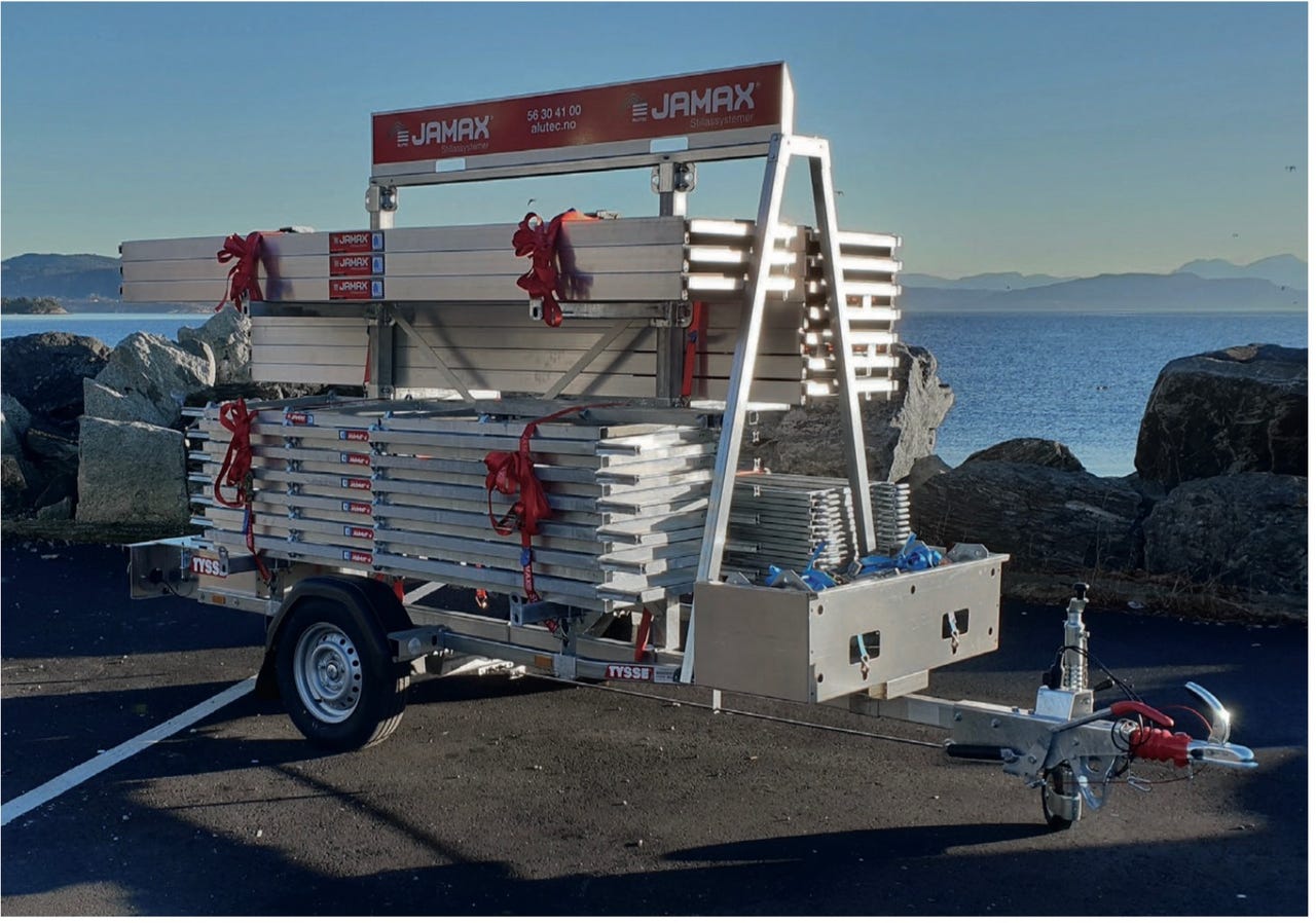 Jamax Stillas 103 m2 på henger til leie! | FINN-torget