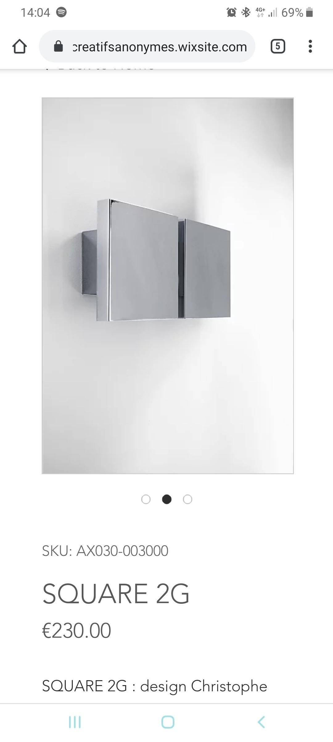 Nye flotte Christophe Gevers design vegglamper i eske selges. | FINN-torget