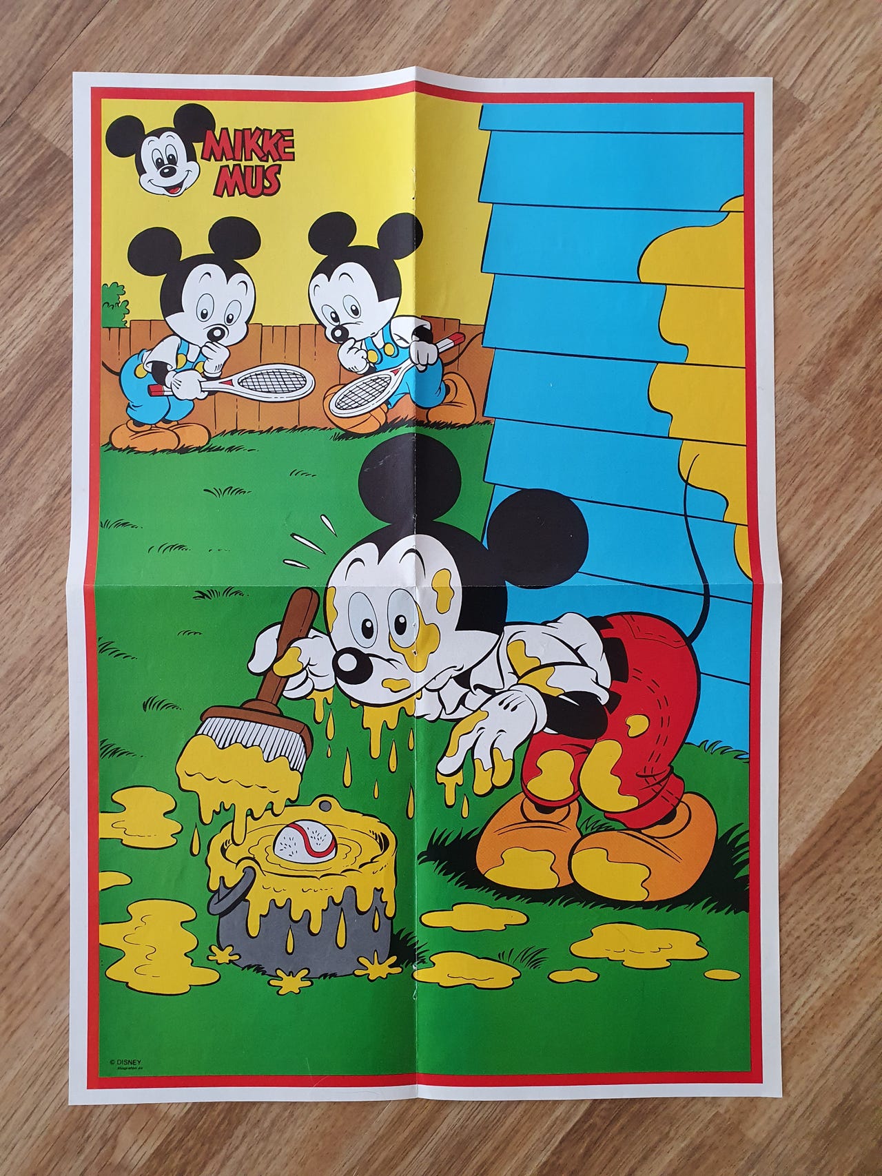 4 stk Plakater. Mikke Mus, Donald og Langbein. Fra 80-tallet. | FINN-torget