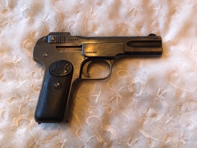 Våpen pistol F.N 1900 kaliber 7.65 (9) selges for dødsbo | FINN-torget