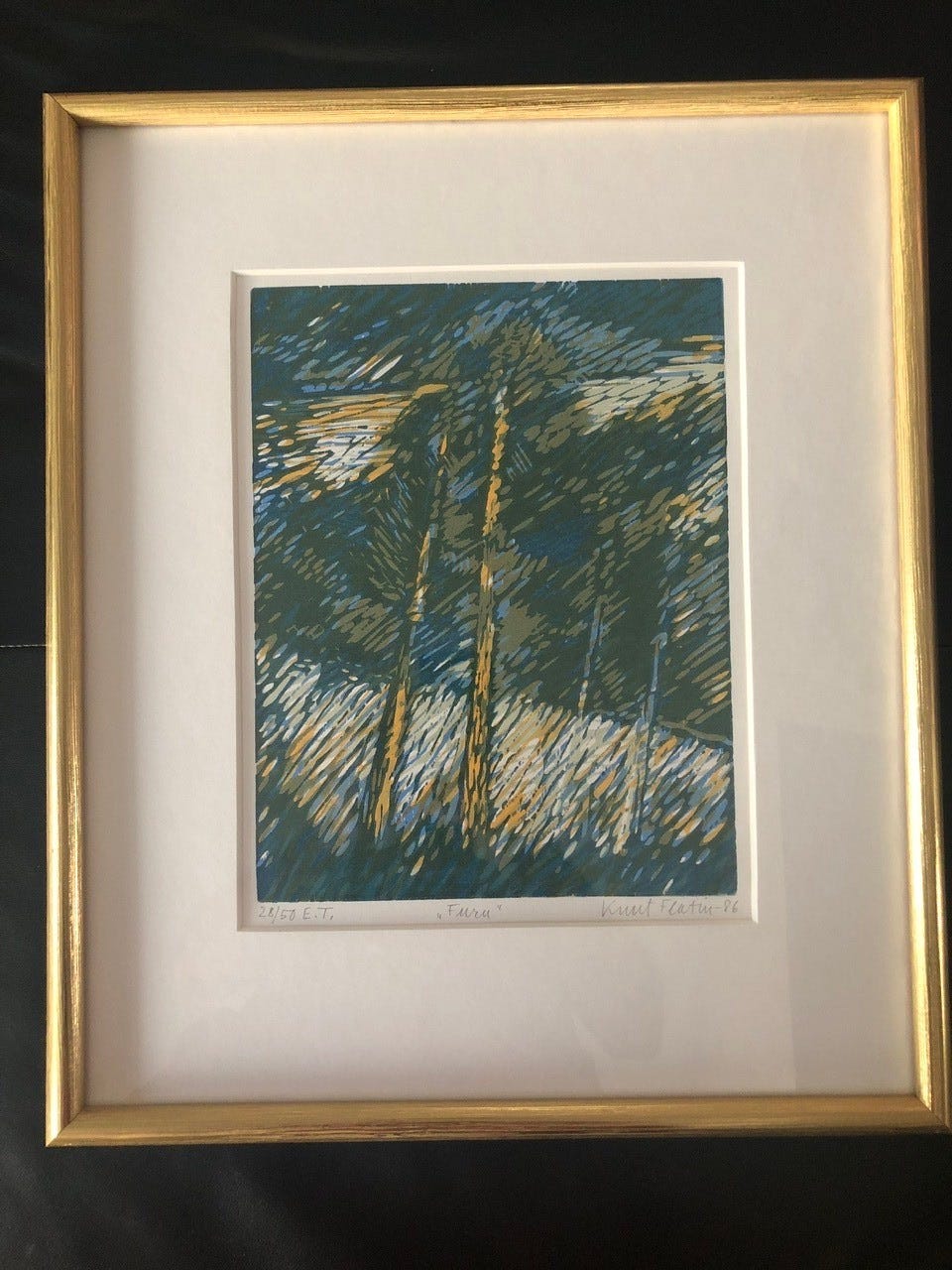 Kolorert tresnitt av Knut Flatin | FINN-torget